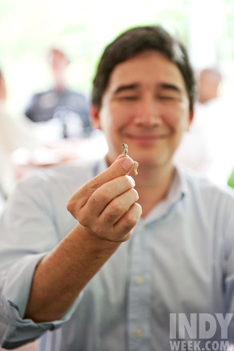 Eating invertebrates at the Museum of Life and Science