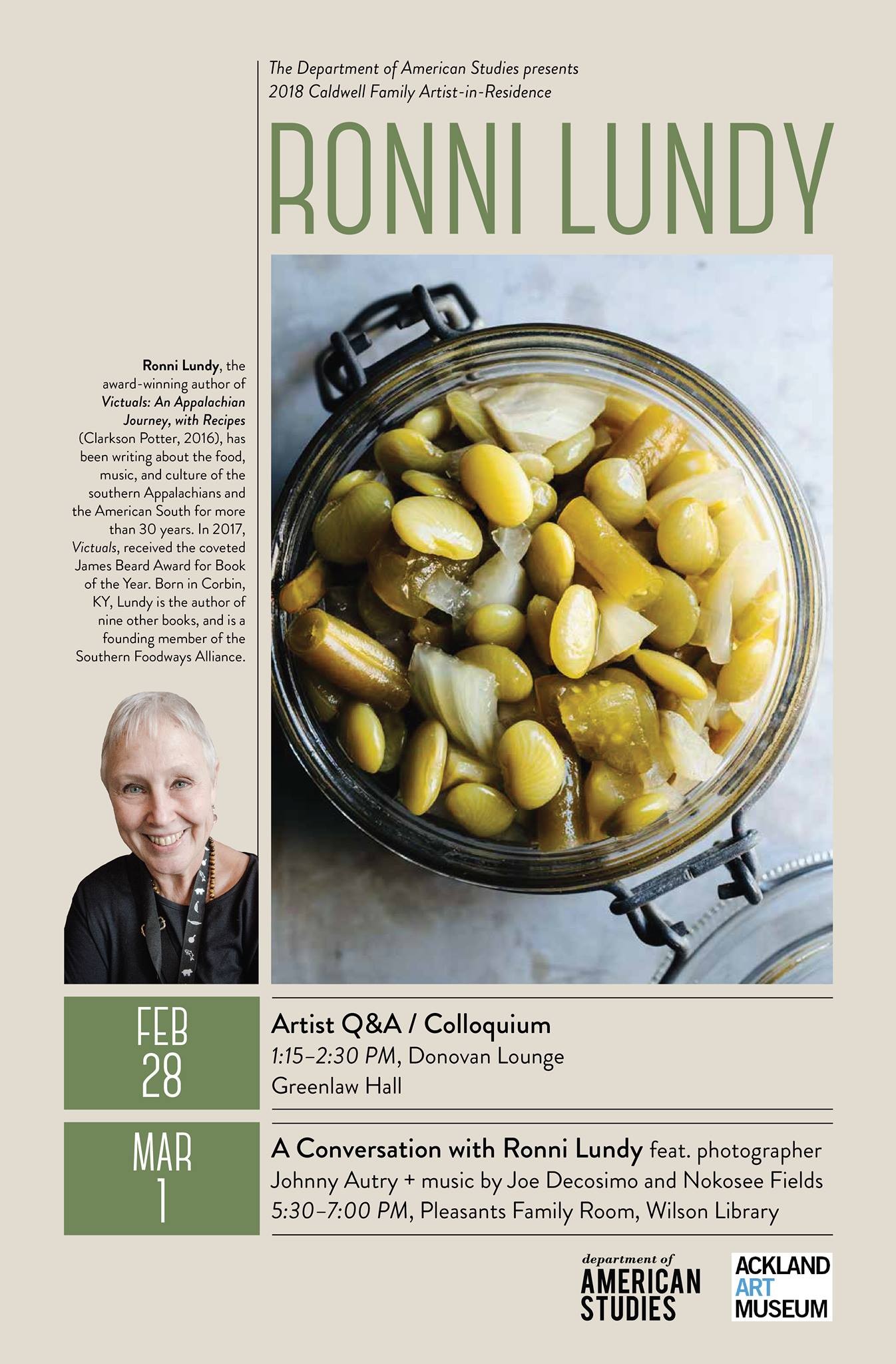 Appalachian Food Journalist Ronni Lundy Gives a Public Talk at UNC This ...