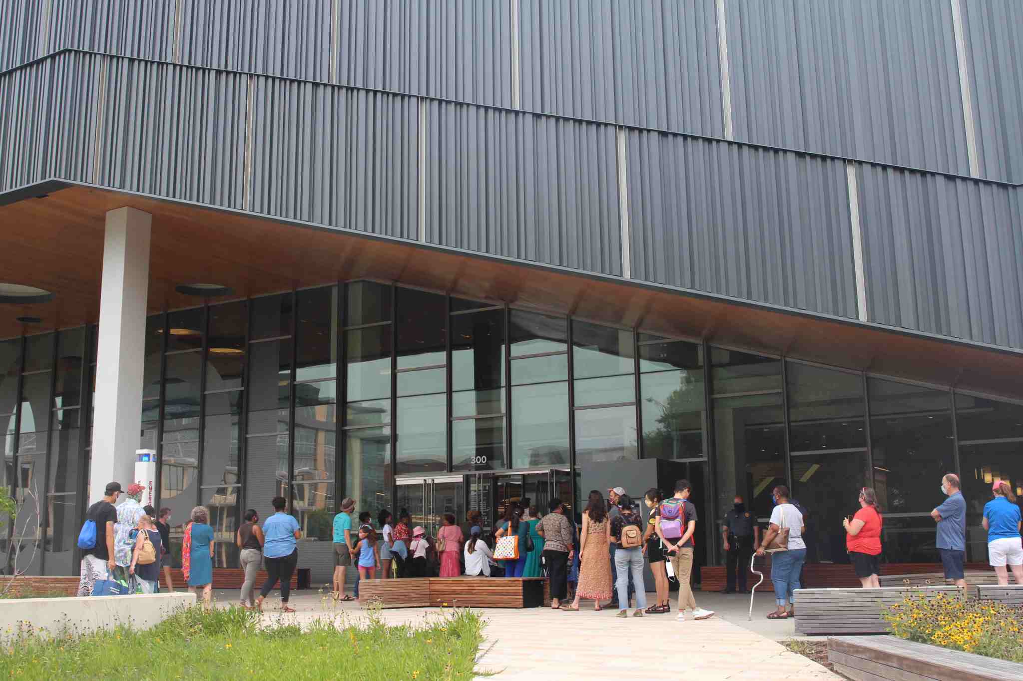 Durham Main Library Reopens to Line Out the Door