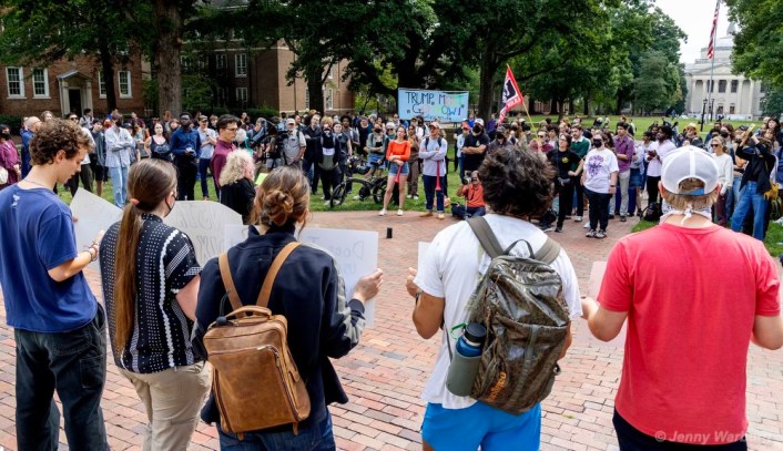 Community protests UNC's suspension of professor Dwayne Dixon